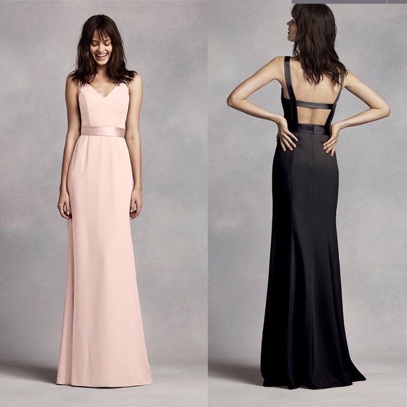Vera Wang | Dresses | Vera Wang White Collection Blush Bridesmaid Gown ...